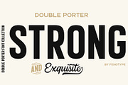 Double Porter 12 FONTS + EXTRAS, a Script Font by Fenotype
