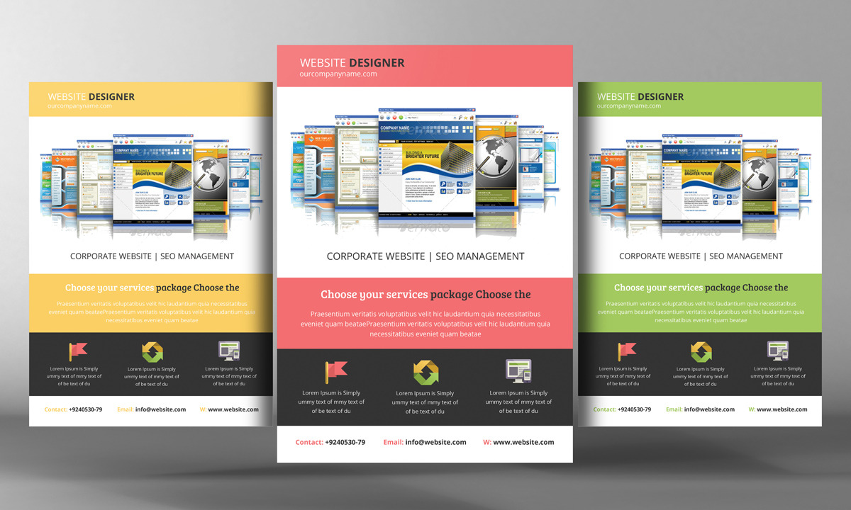 Website Responsive Flyer, a Flyer Template by graphicforest