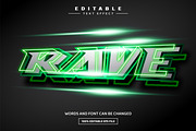 Rave 3D editable text effect