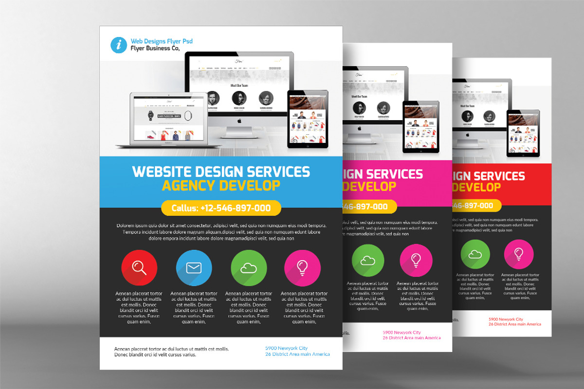 Website Responsive Promo Flyers, a Flyer Template by graphicforest ...