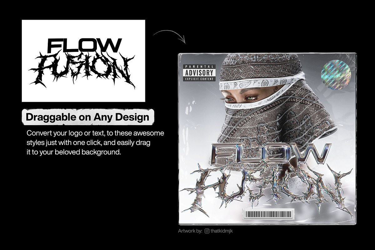 Chrome Text Effects Vol.7, a Layer Style Add-On by Hyperpix Productions