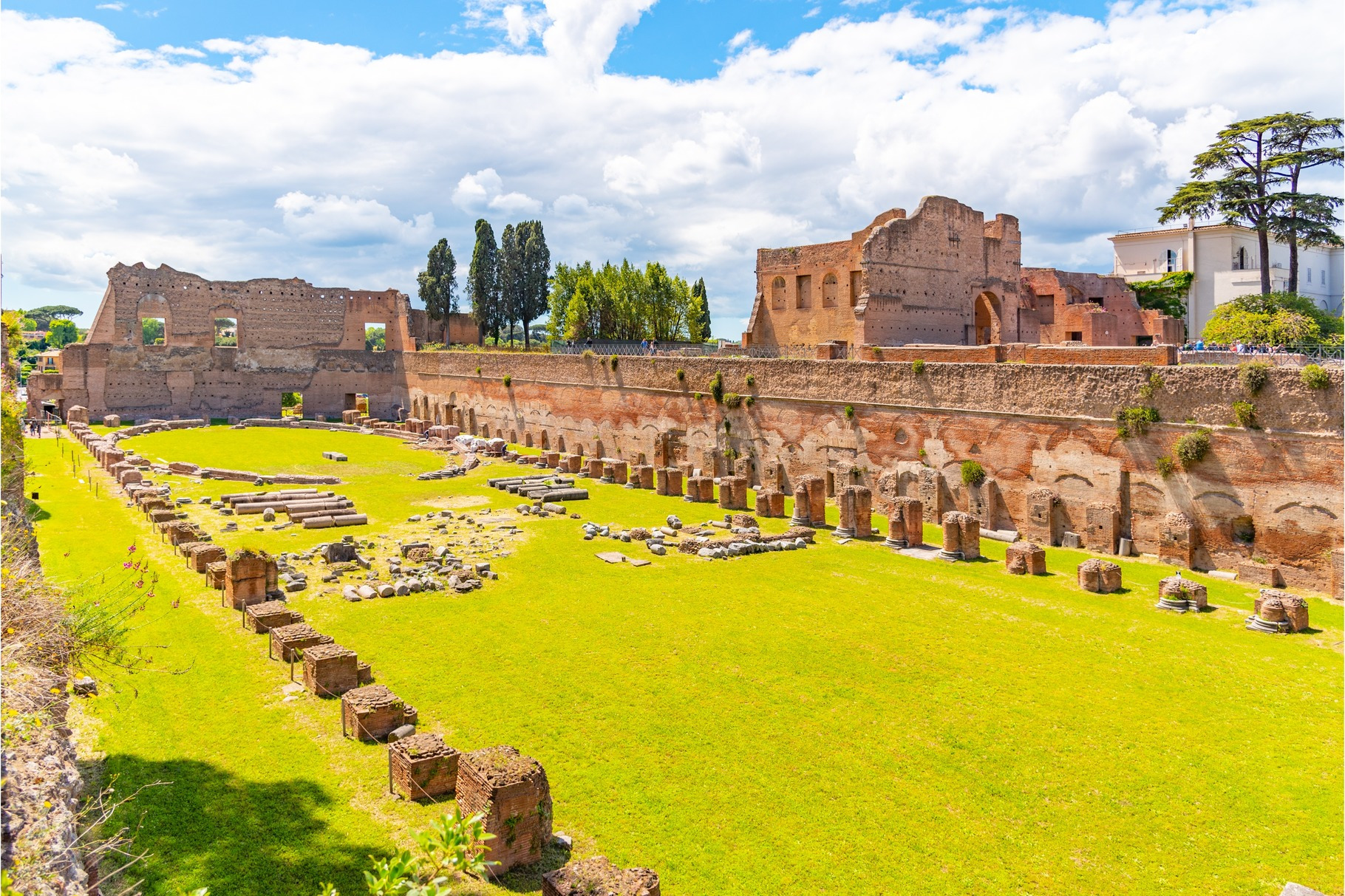 Palatine stadium hippodrome of featuring rome, stadium, and italy, an ...
