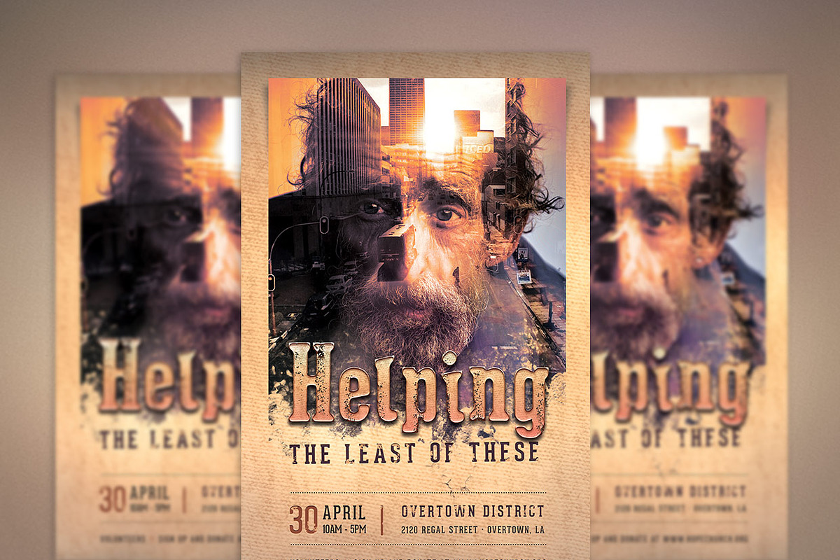 Help Charity Flyer Photoshop, a Flyer Template by Godserv Designs