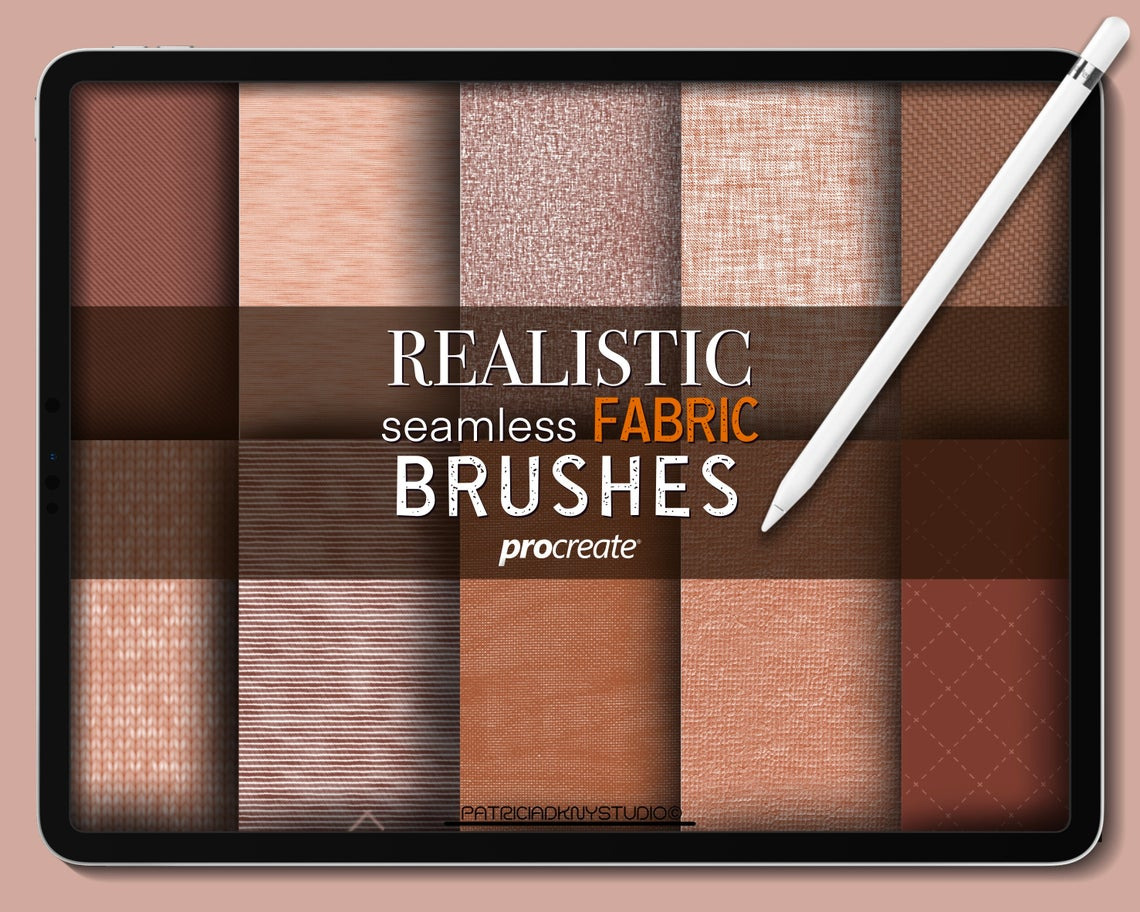 Fabric textured Procreate brush, a Brush Add-On by PDknyStudio