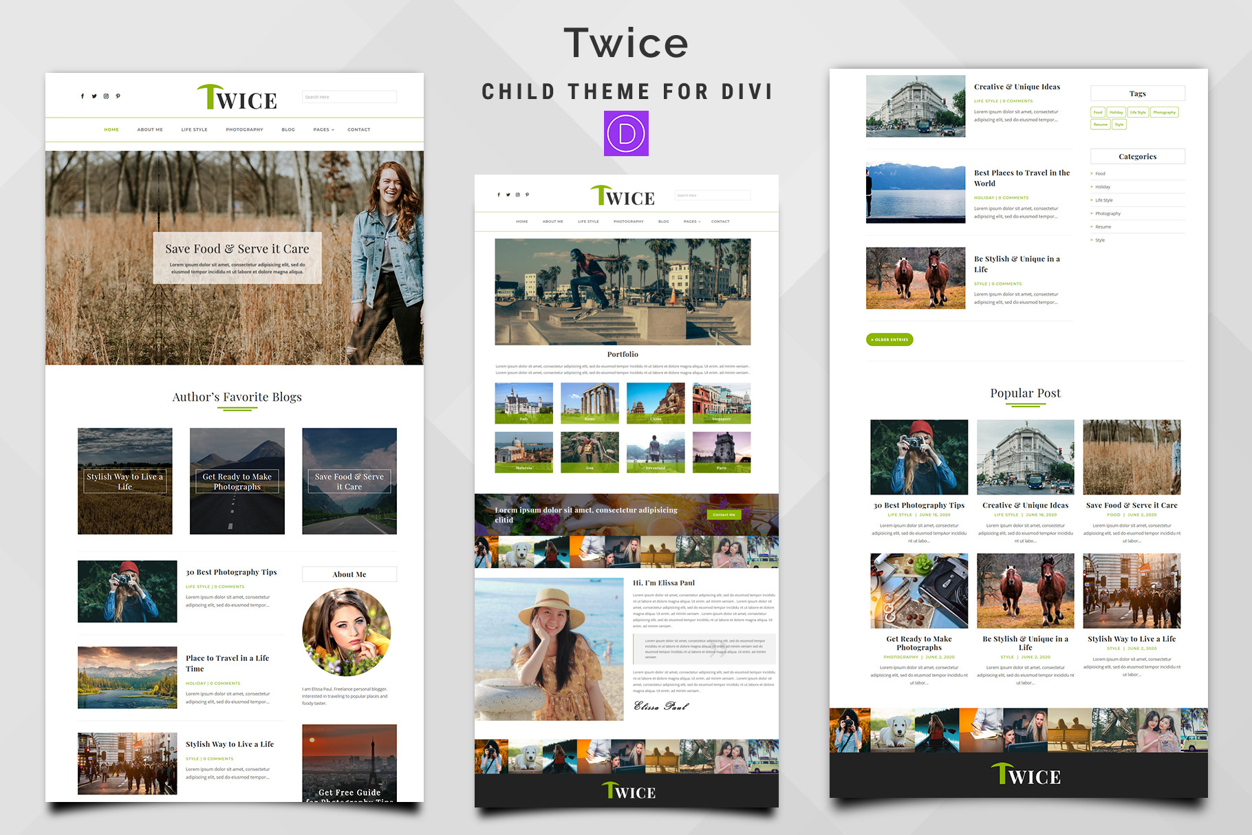 Twice - Div Child Theme, a WordPress Template by Pennyblack Templates