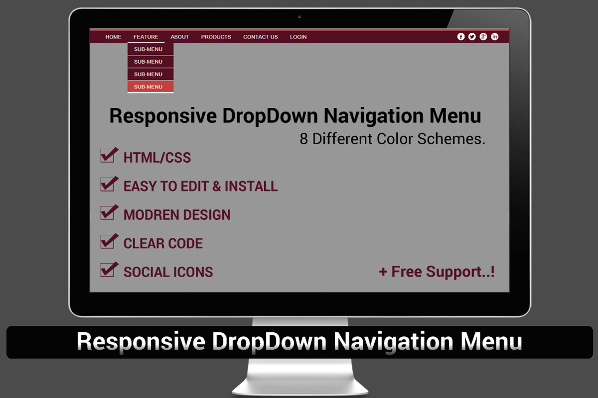 Responsive DropDown Navigation Menu, a HTML Template by Design Master