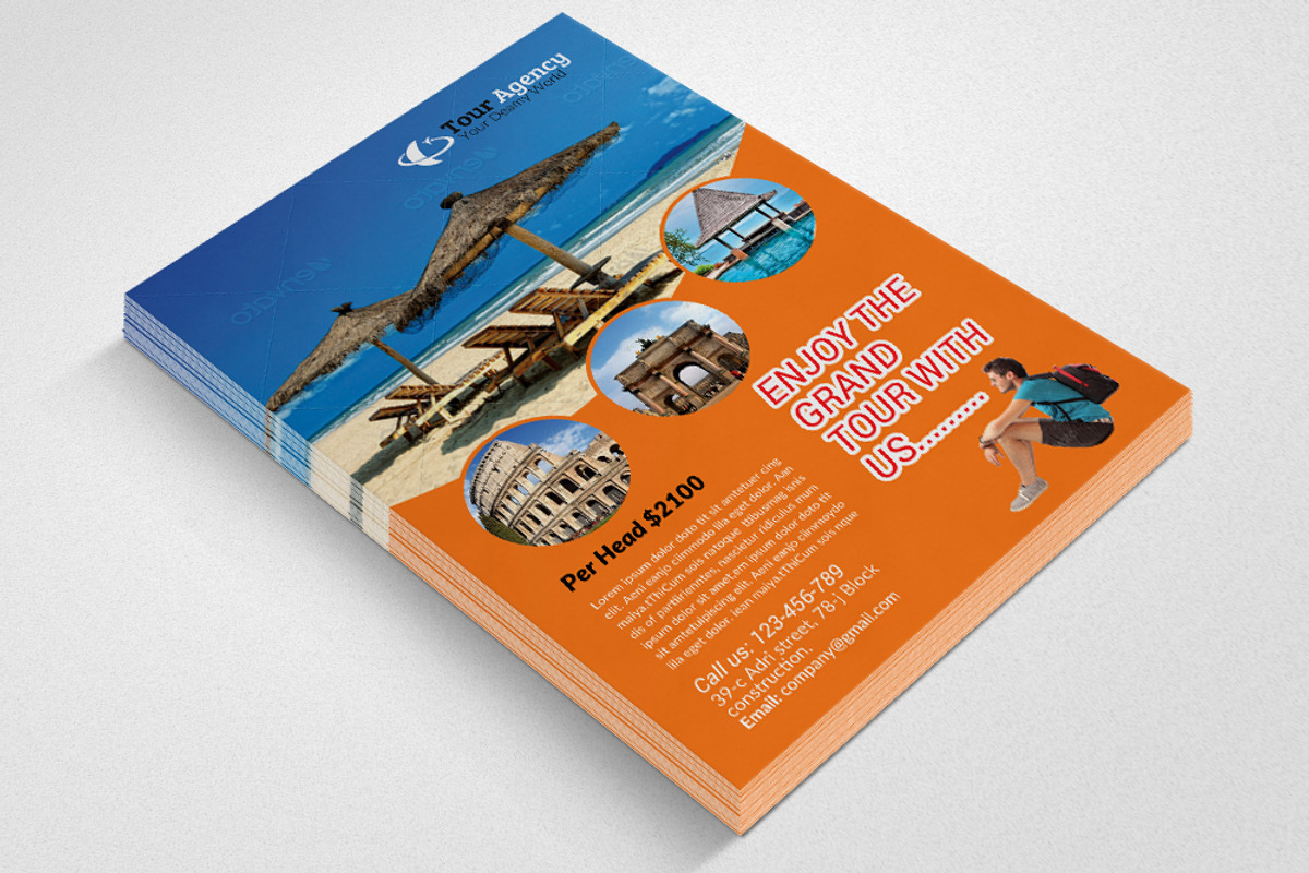 Tour Travel Agency Flyer Template, a Flyer Template by Business Flyers