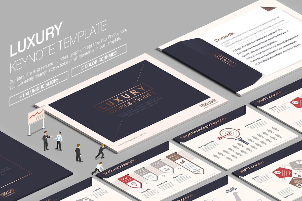 Luxury Keynote Template vol.2, a Presentation Template by SlidesDive