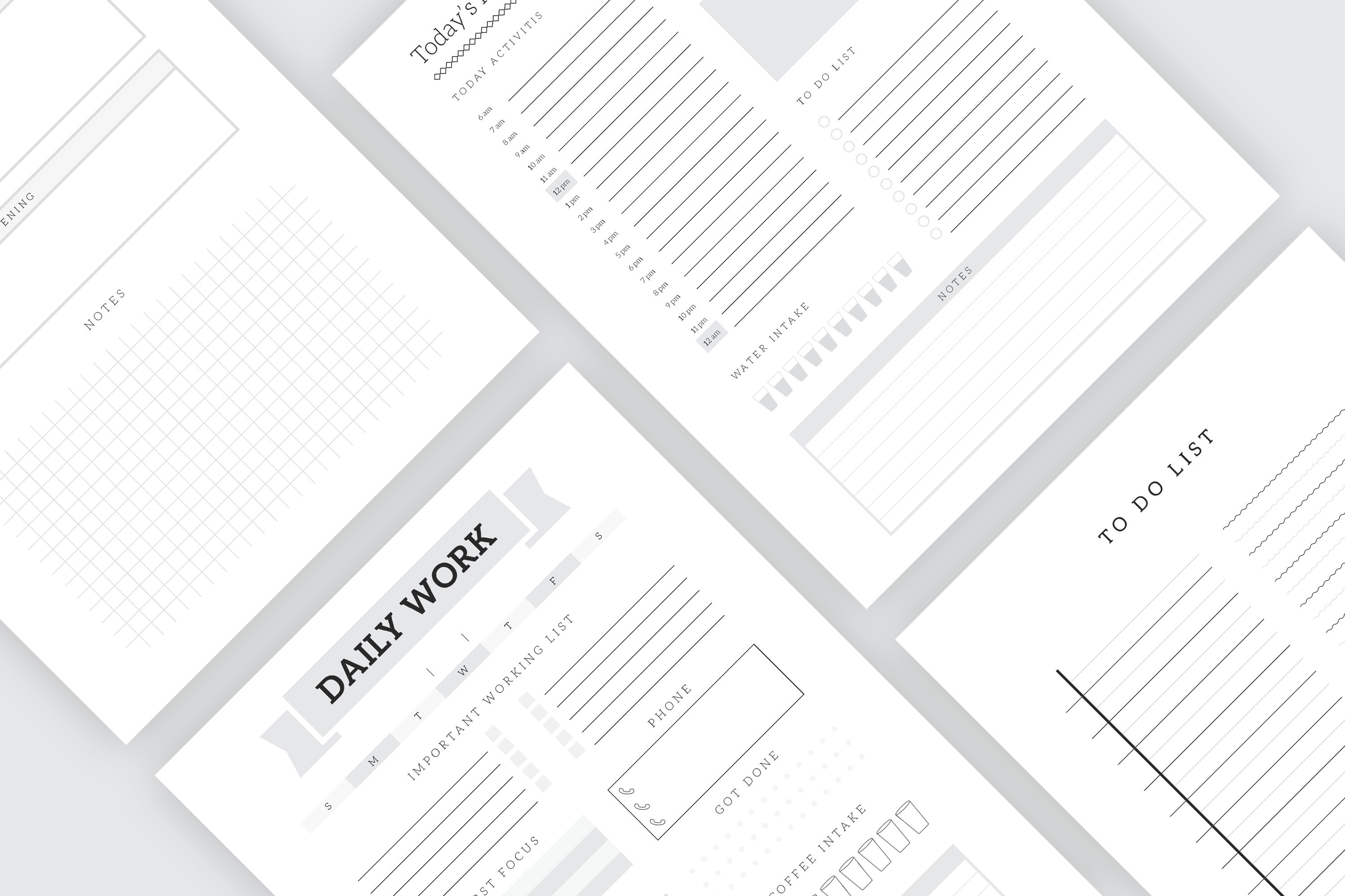 Daily Planner Sheet, a Stationery Template by Amit Debnath