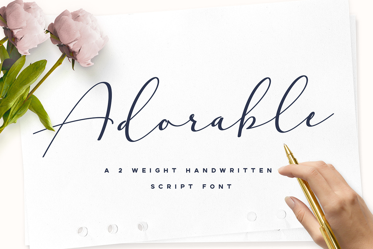 Adorable Handwritten Script Font, a Script Font by VladCristea ...