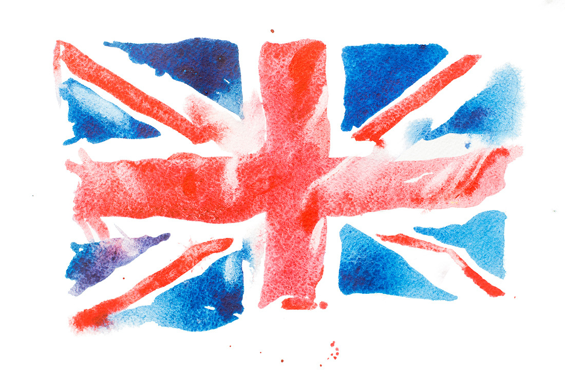 British flag. Watercolour, a Texture Illustration by undrey