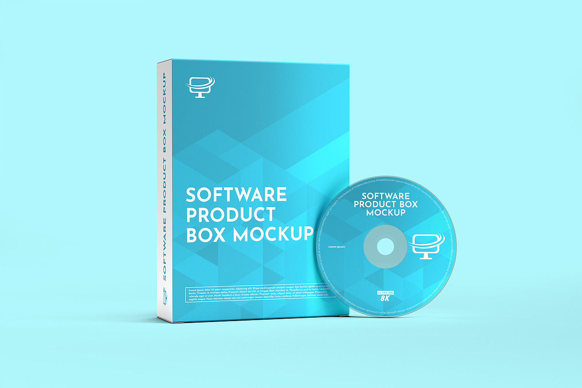 Software Product Box Mockup, a Cups & Container Mockup by Illusiongraphic