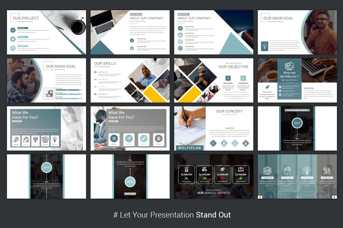 Modern MultiPlan PowerPoint Template, a Presentation Template by SlideOne