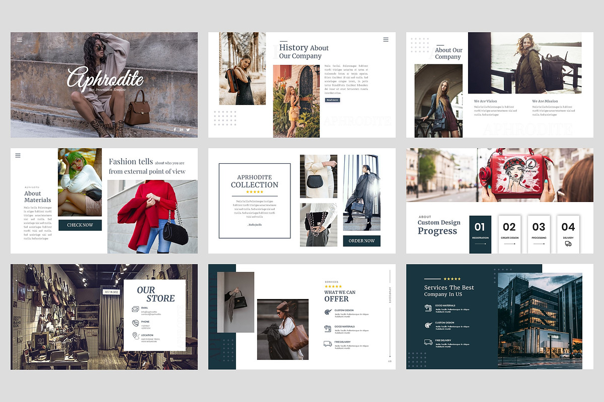 BAG - FASHION PowerPoint Template, a Presentation Template by Art StoreID