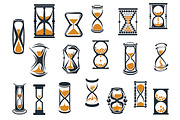 Hourglasses and egg timers set, a Graphic by Vector Tradition