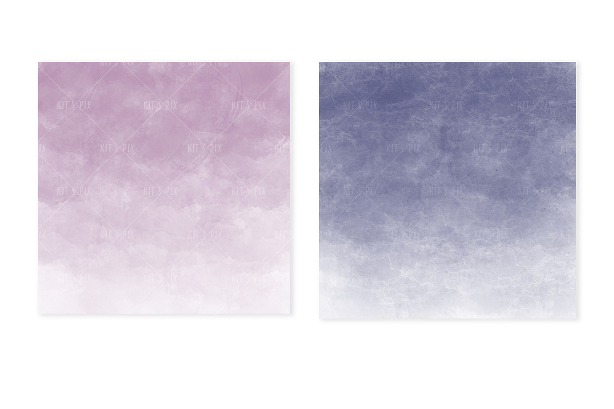 Purple Ombre Watercolor Backgrounds, a Texture Graphic by KitsPix
