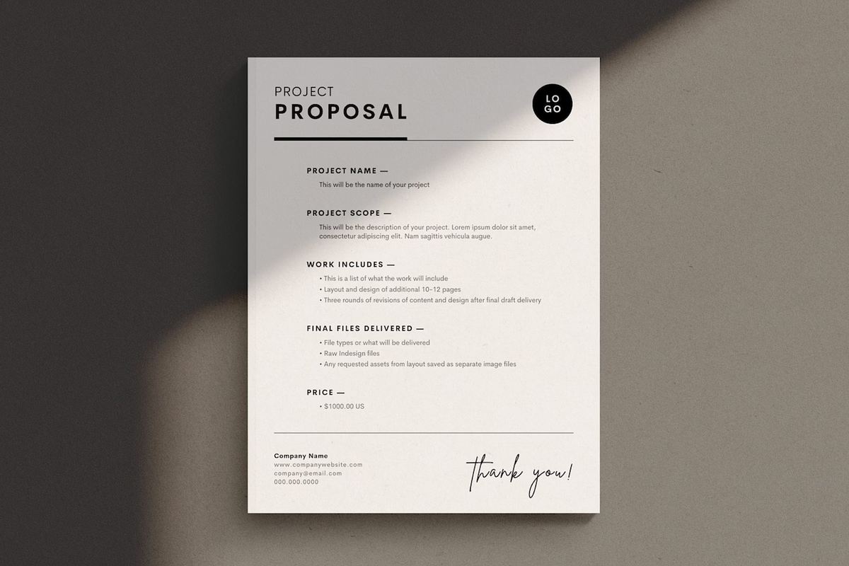 Project Proposal Template Canva, a Stationery Template by ...