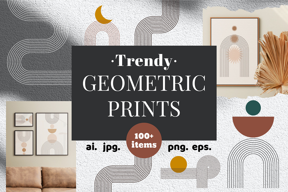Trendy Geometric Prints, a Decorative Illustration by AnnArt