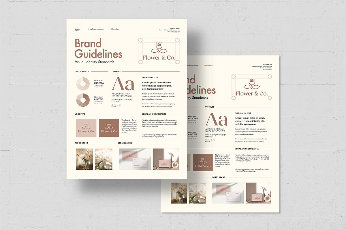 Brand Guidelines Poster Template, a Poster Template by BrandPacks | Creative Market