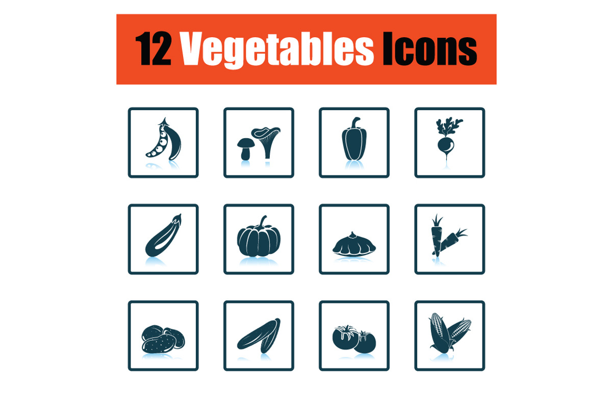 Vegetables icon set, an Icon by Pavel Vectors