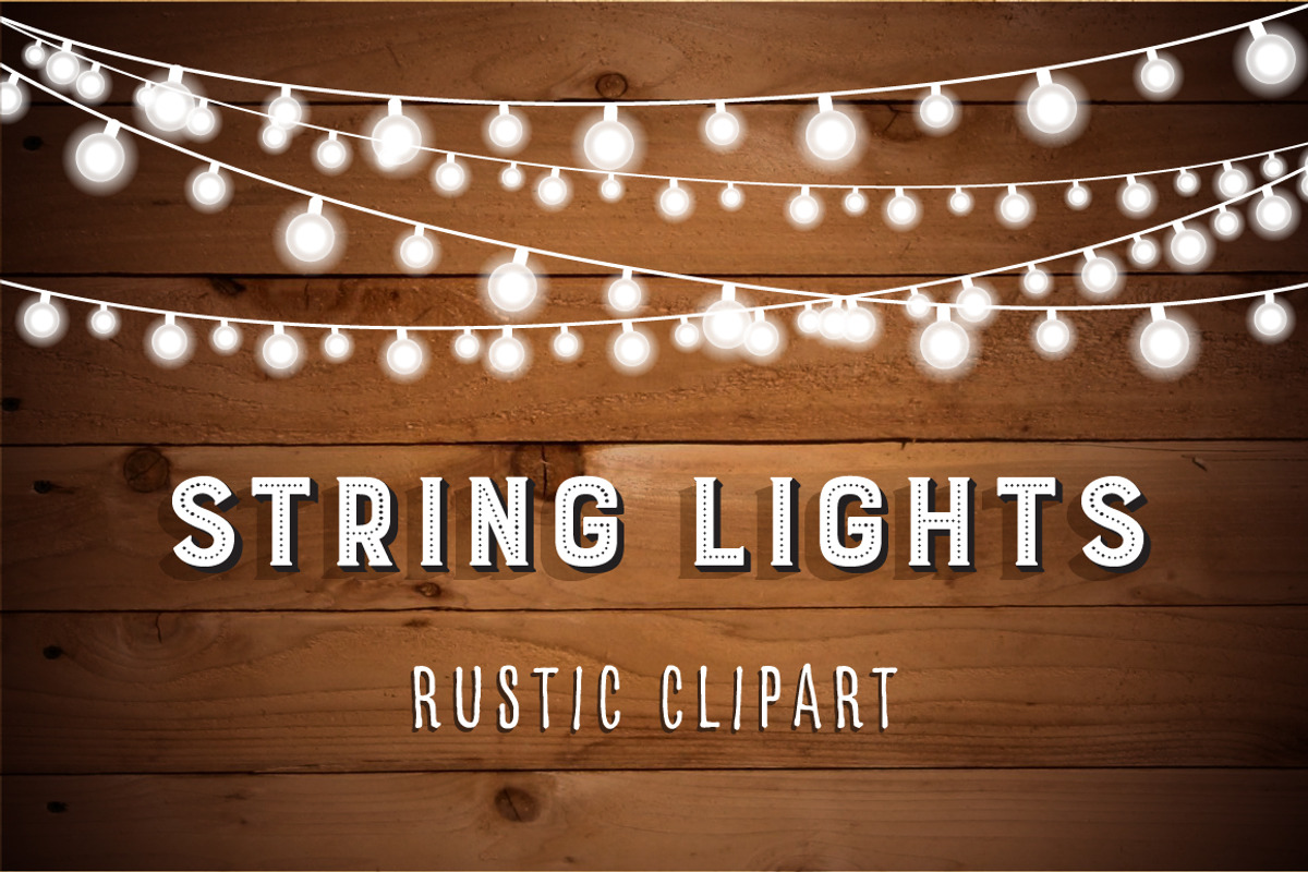 String Lights Bunches Clip Art Set, an Object Graphic by BirDIY Design
