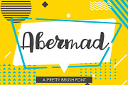 Abermad - brush font, a Script Font by Astarte_design