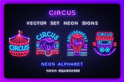 Circus Neon Signs, a Decorative Illustration by Soifer Design