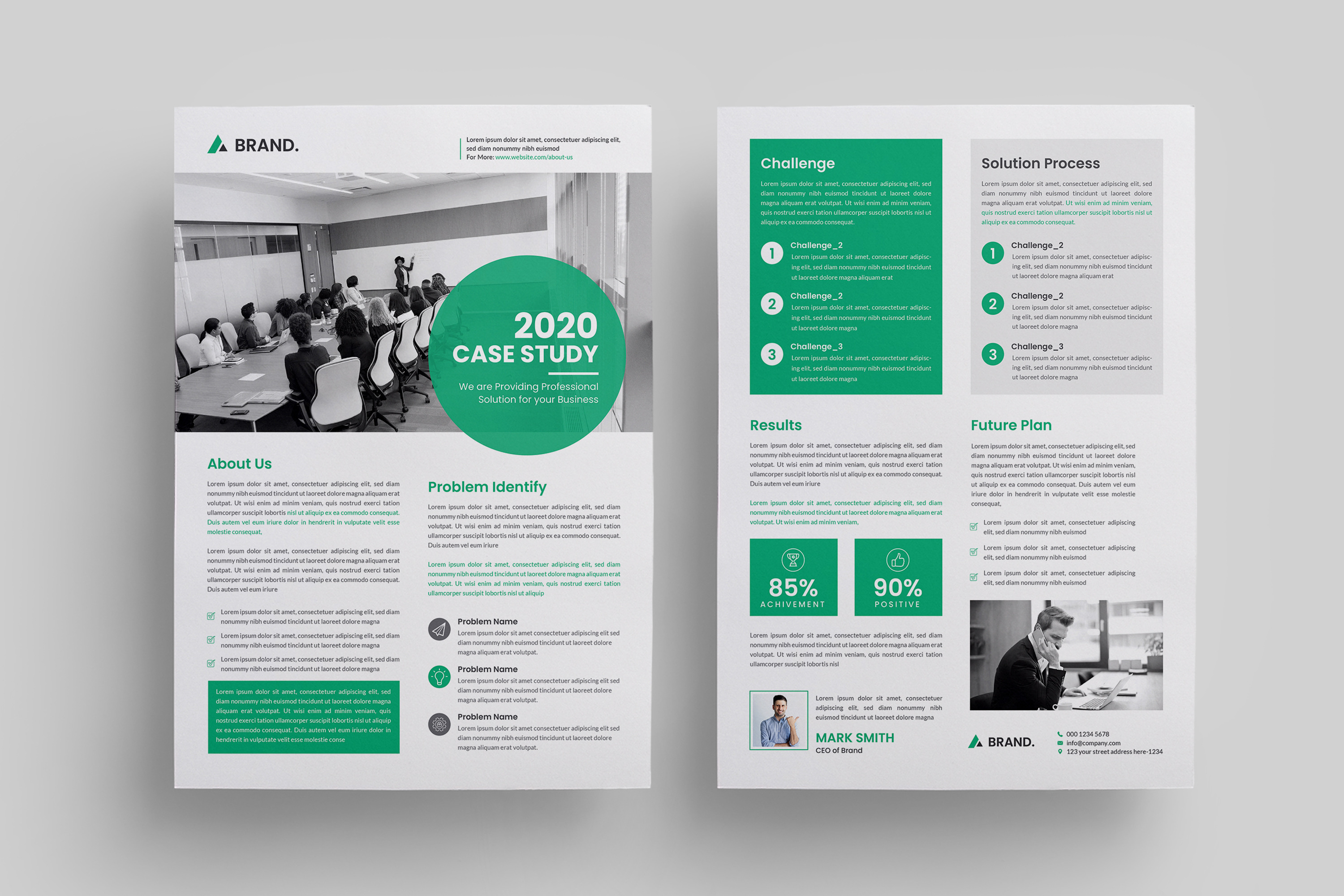 Modern Case Study Template, a Brochure Template by DesignOriel
