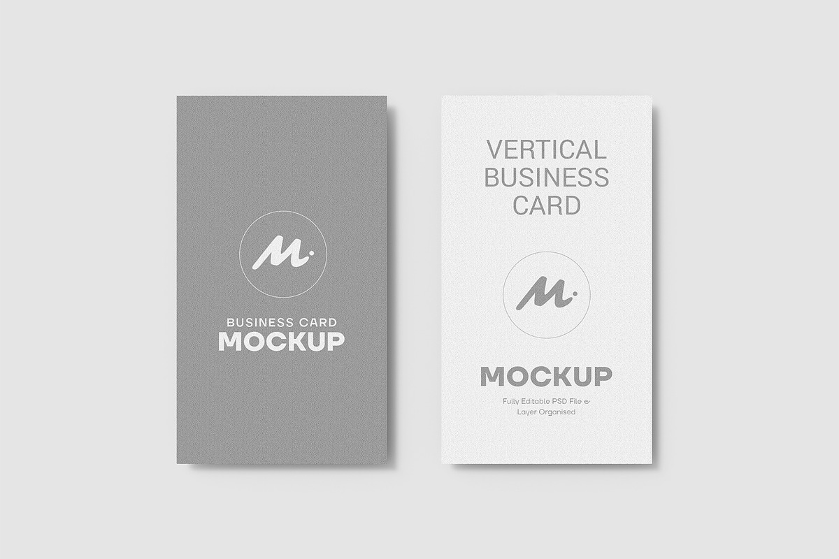 Vertical Business Card Mockup