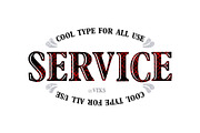 Service, a Font by vtks design