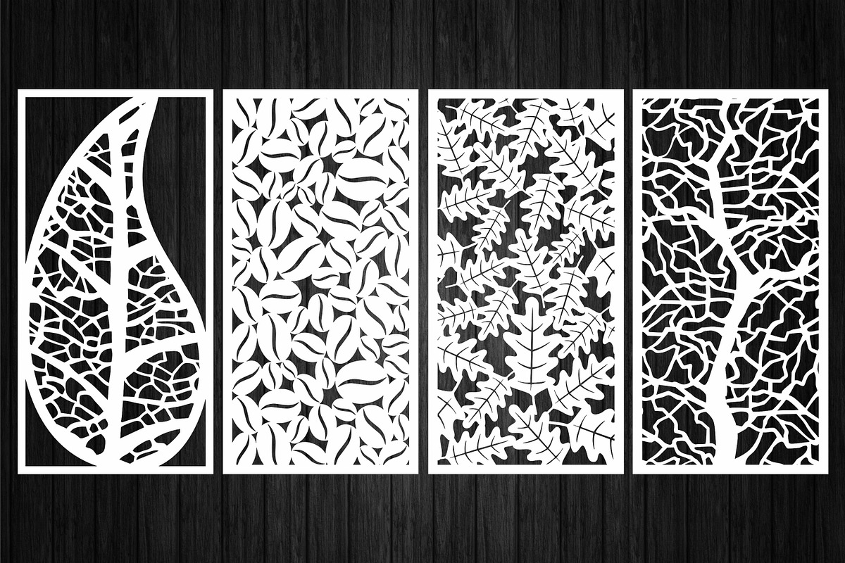 20 Panels tropical leaves pattern, a Graphic by CncCutModel | Creative ...