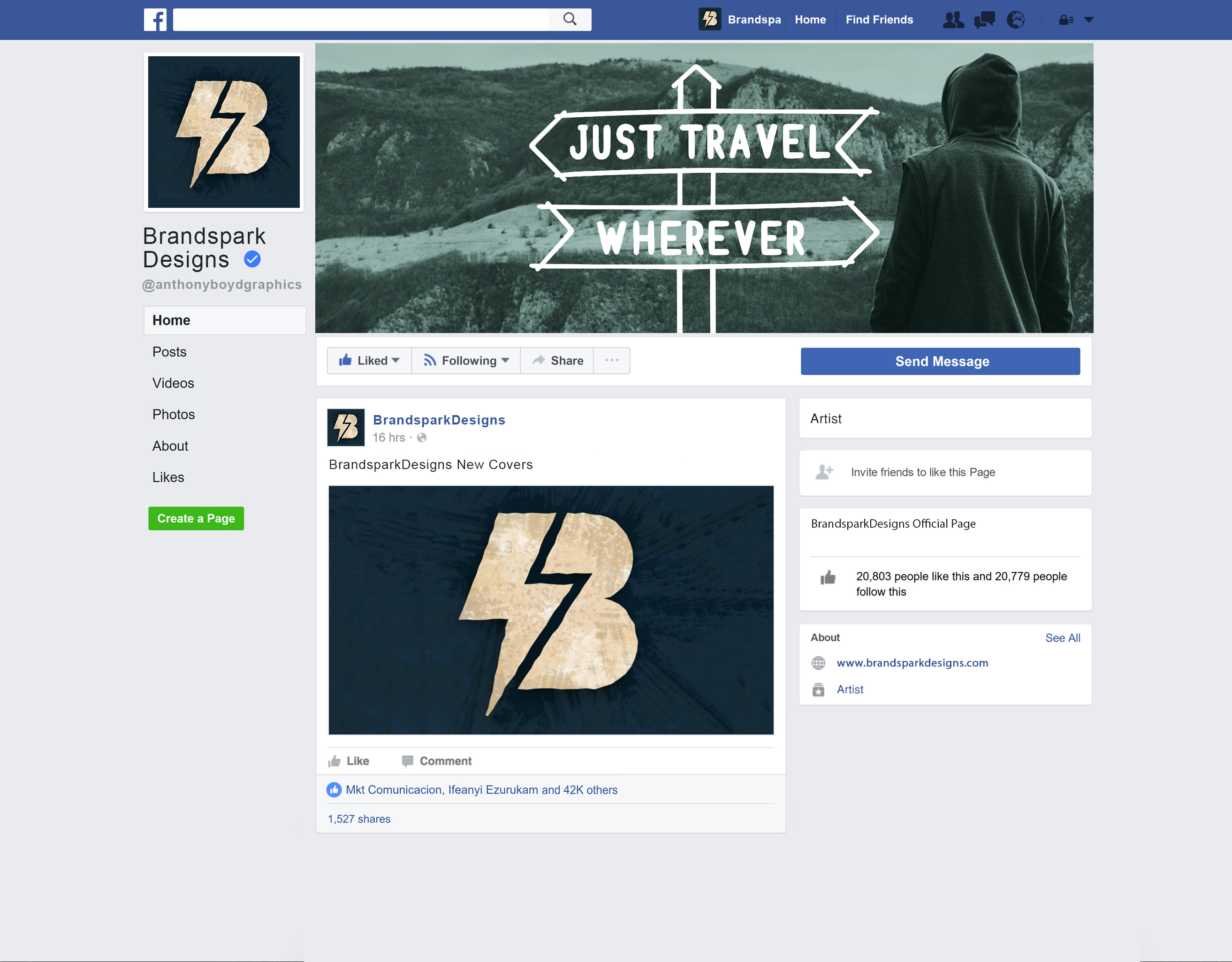 FB Cover - Road Sign, a Social Media Template by Brandspark Mini