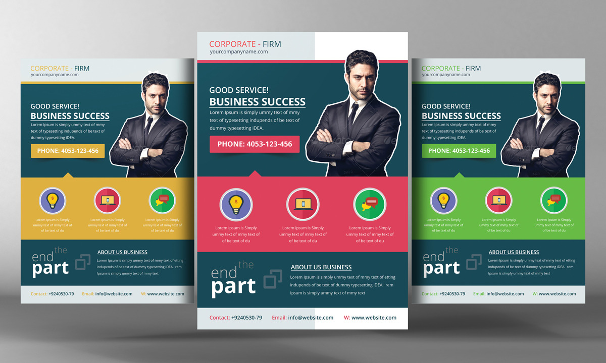 Corporate Office Flyer Template, a Flyer Template by graphicforest