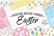 Easter Eggs Digital Paper Patterns, a Pattern Graphic by Pixel Penguin ...