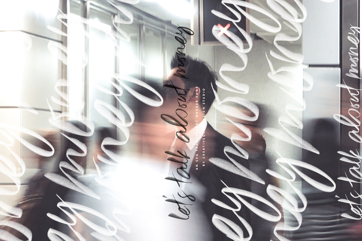 Okay Boldface SVG marker font, a Handwritten Font by Creativeqube Design