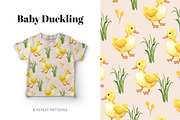 Baby Duckling. 8 Repeat Patterns | Creative Market