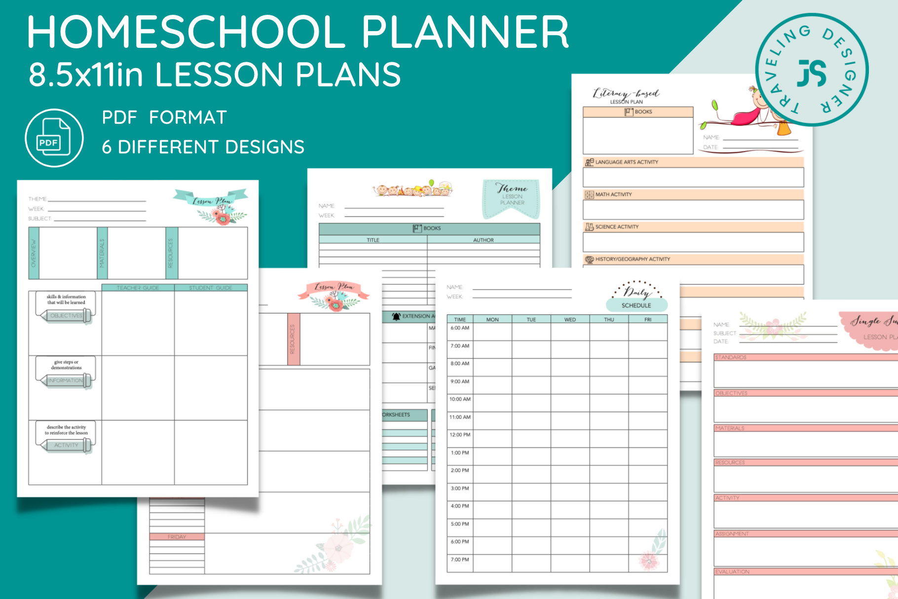 HOMESCHOOL PLANNER LESSON PLANS | Creative Market