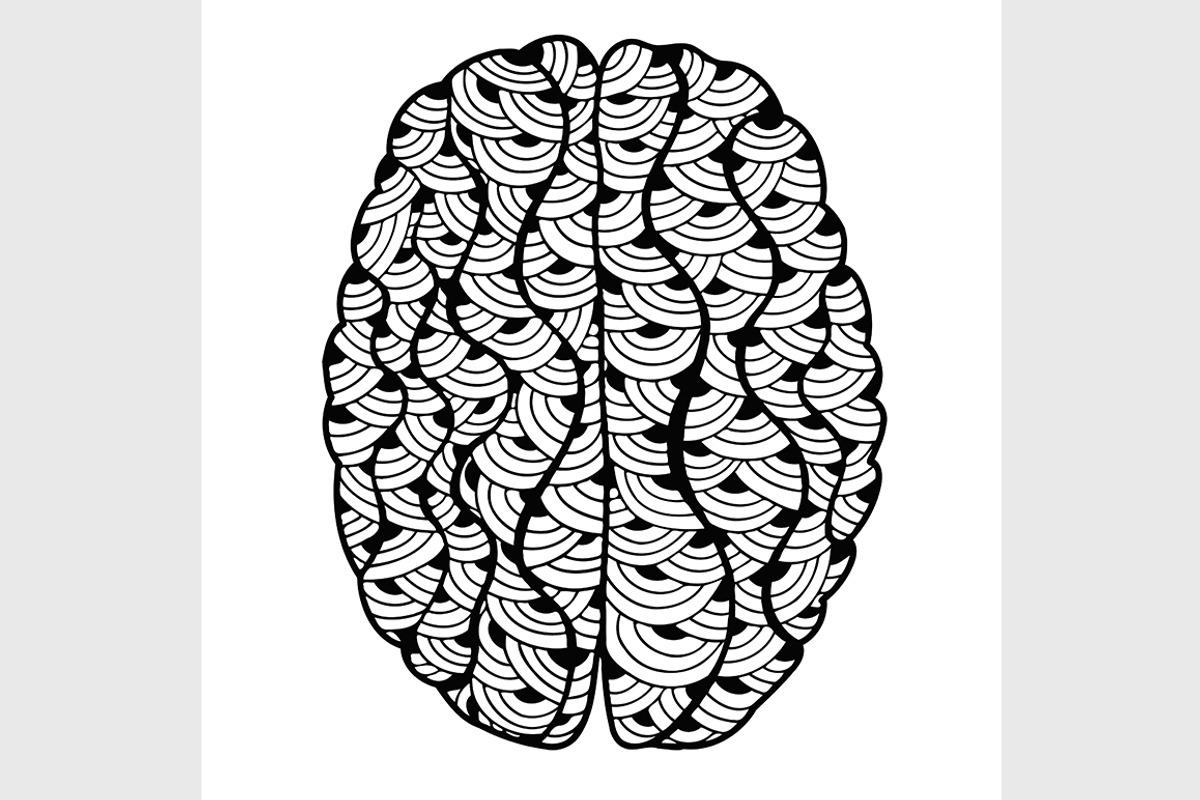 Human Brain doodle, a Background Graphic by IllustrationArtShop