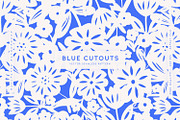 Blue Cutouts, a Pattern Graphic by MalyskaStudio
