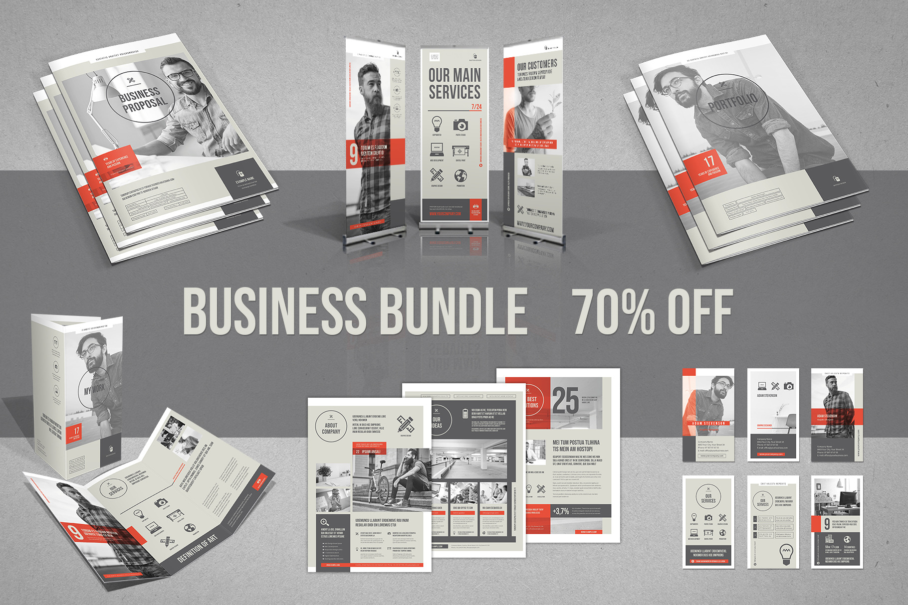Business Bundle, a Brochure Template by TypoEdition