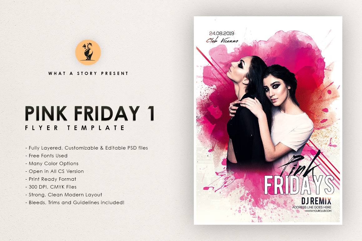 Pink Friday 1, a Flyer Template by What a Story