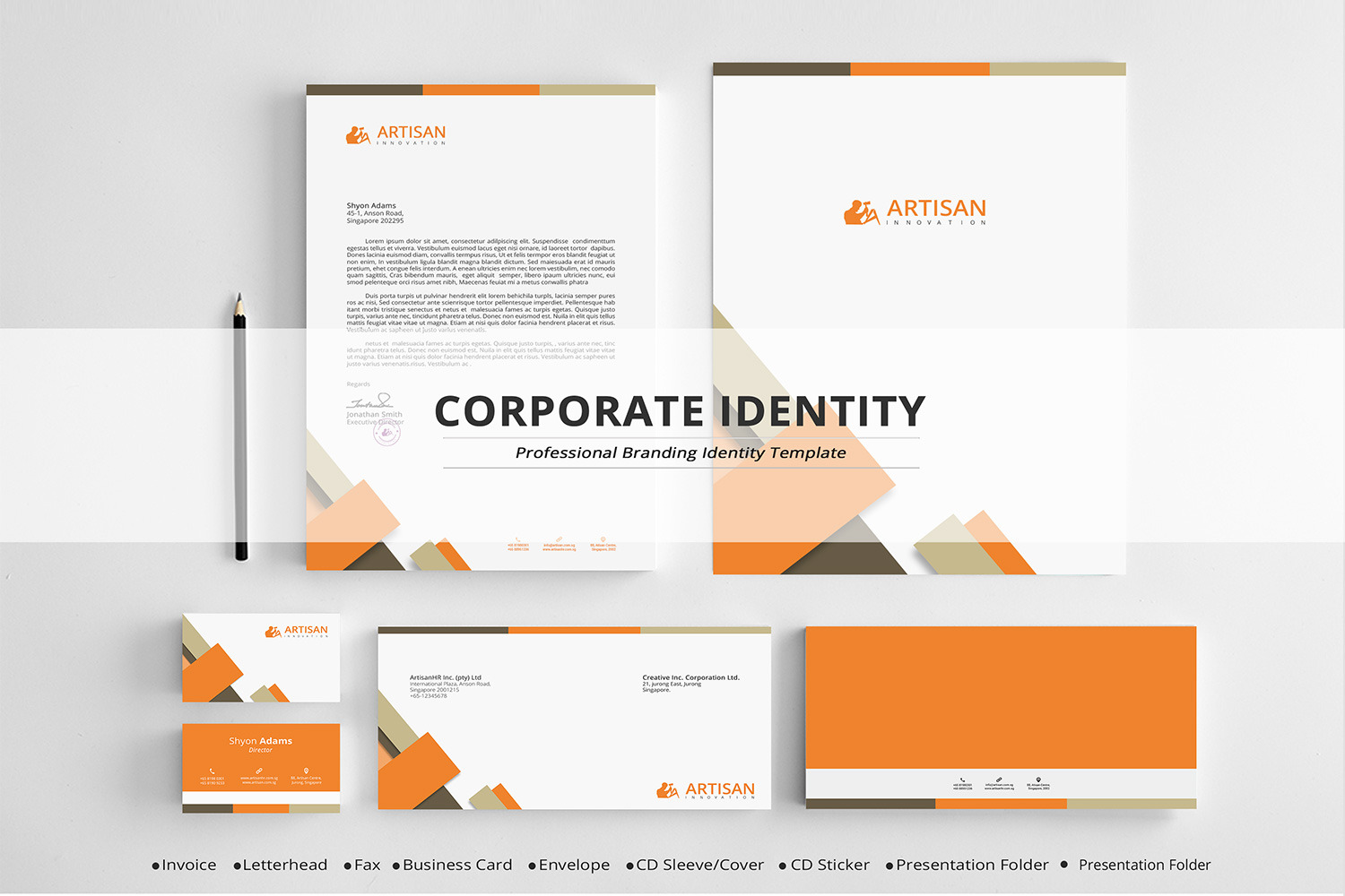 Corporate Identity, a Stationery Template by artisanHR