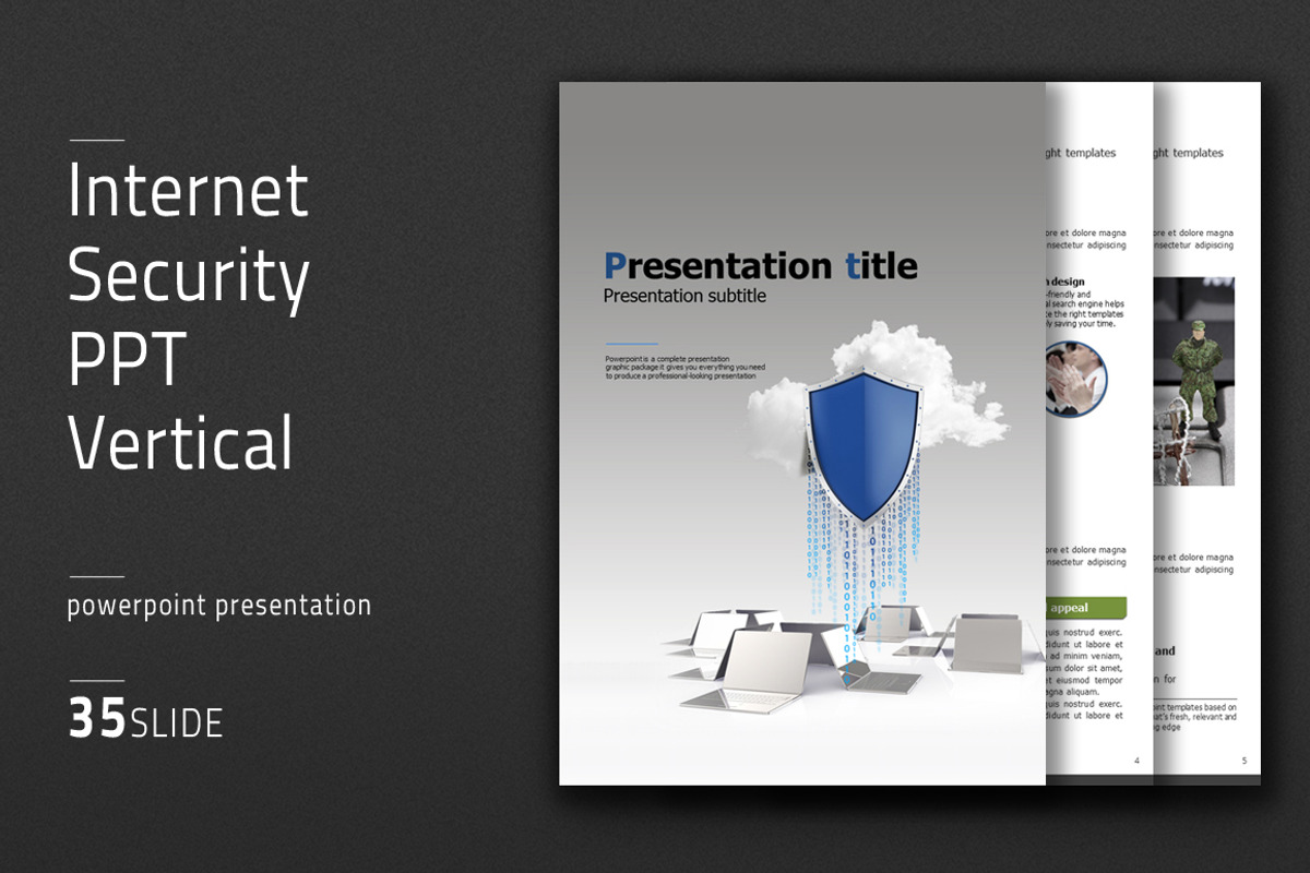 Internet security PPT Vertical, a Presentation Template by GoodPello
