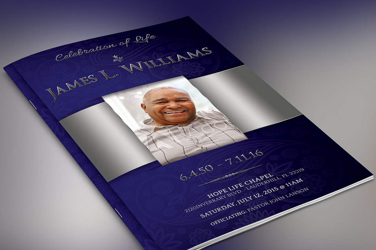 Dignity Funeral Program Photoshop, a Templates & Theme by Godserv Designs