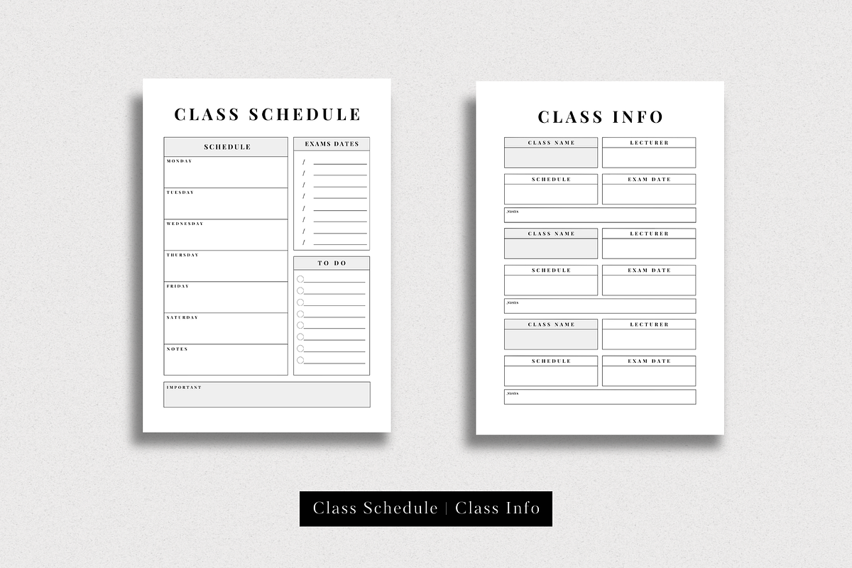 Printable Student Planner Pack Canva, a Stationery Template by The ...