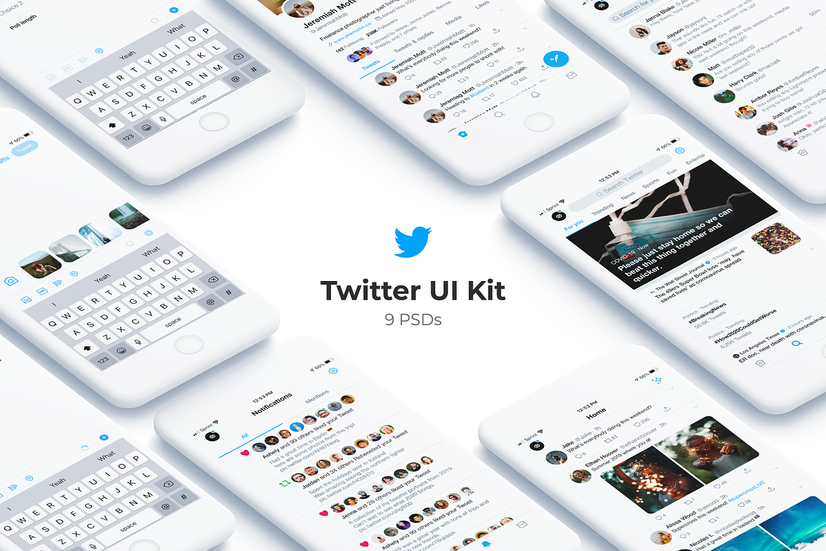 Twitter UI Kit, a Social Media Template by Defects