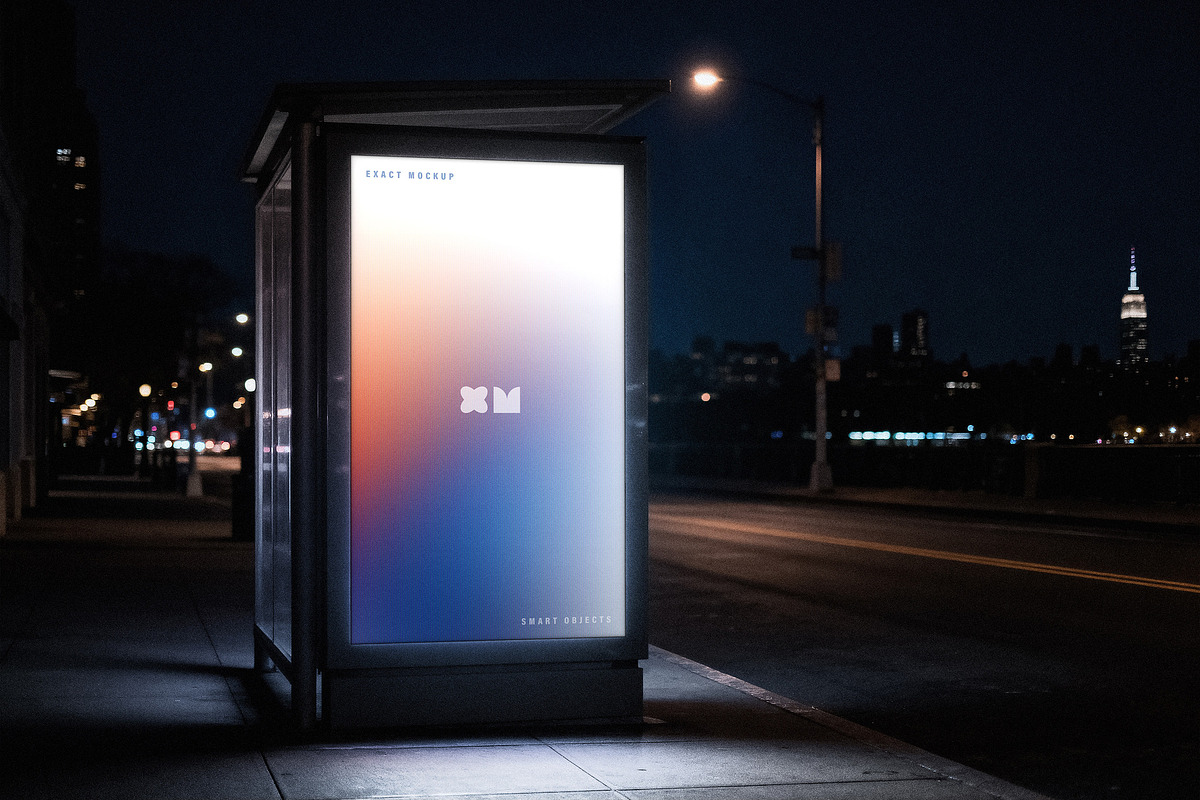 Bus Stop Screen Mockup, an Advertising Mockup by Design Squad