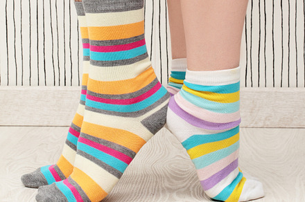 Couple featuring sock, couple, and comfortable, a Person Photo by De ...