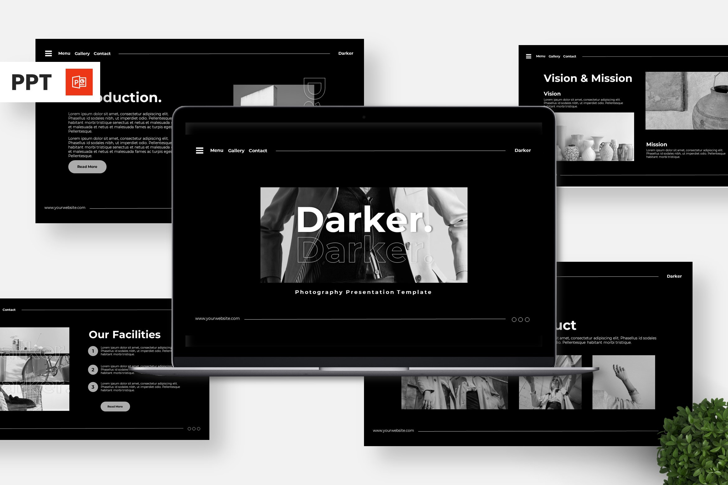 Darker - Powerpoint Templates, a Presentation Template by Deepslide ...