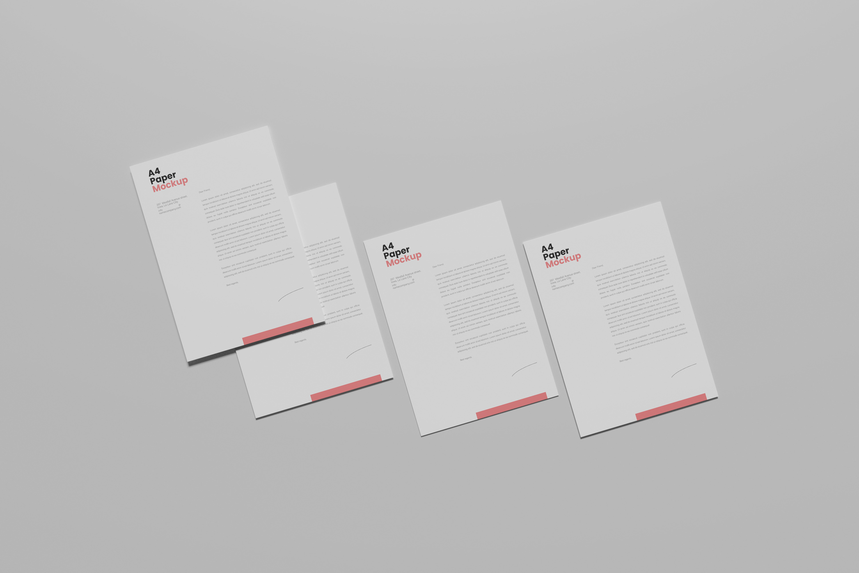 A4 Paper Mockup, a Print Template by Binary Std